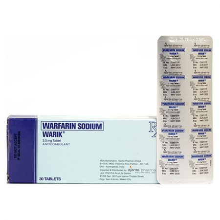 WARIK Warfarin Sodium 2.5mg Tablet 1's price in the Philippines ...